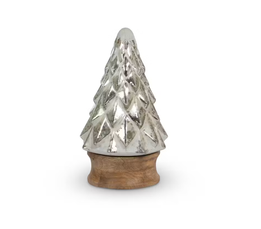 Whitewash Silver Mercury Glass Tabletop Tree 10" – Fabulous Affairs